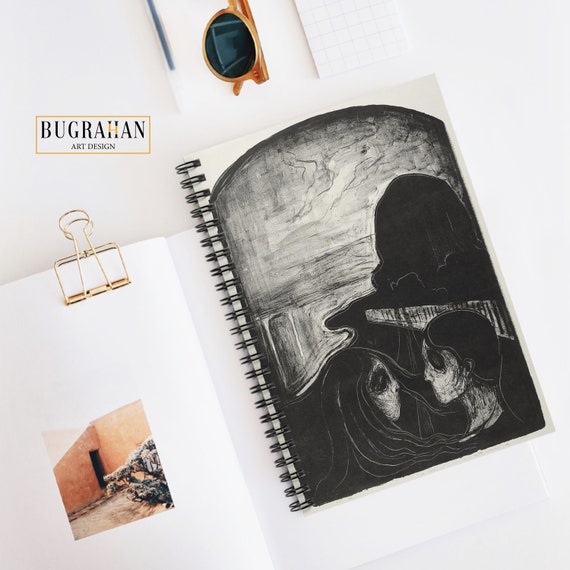 Gothic Notebook Edvard Munch Art Dark Spiral Notebook - Etsy
