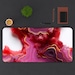 Aesthetic Desk Mat, Abstract Mousepad, Red Gaming Desk Mat, XXL Large ...
