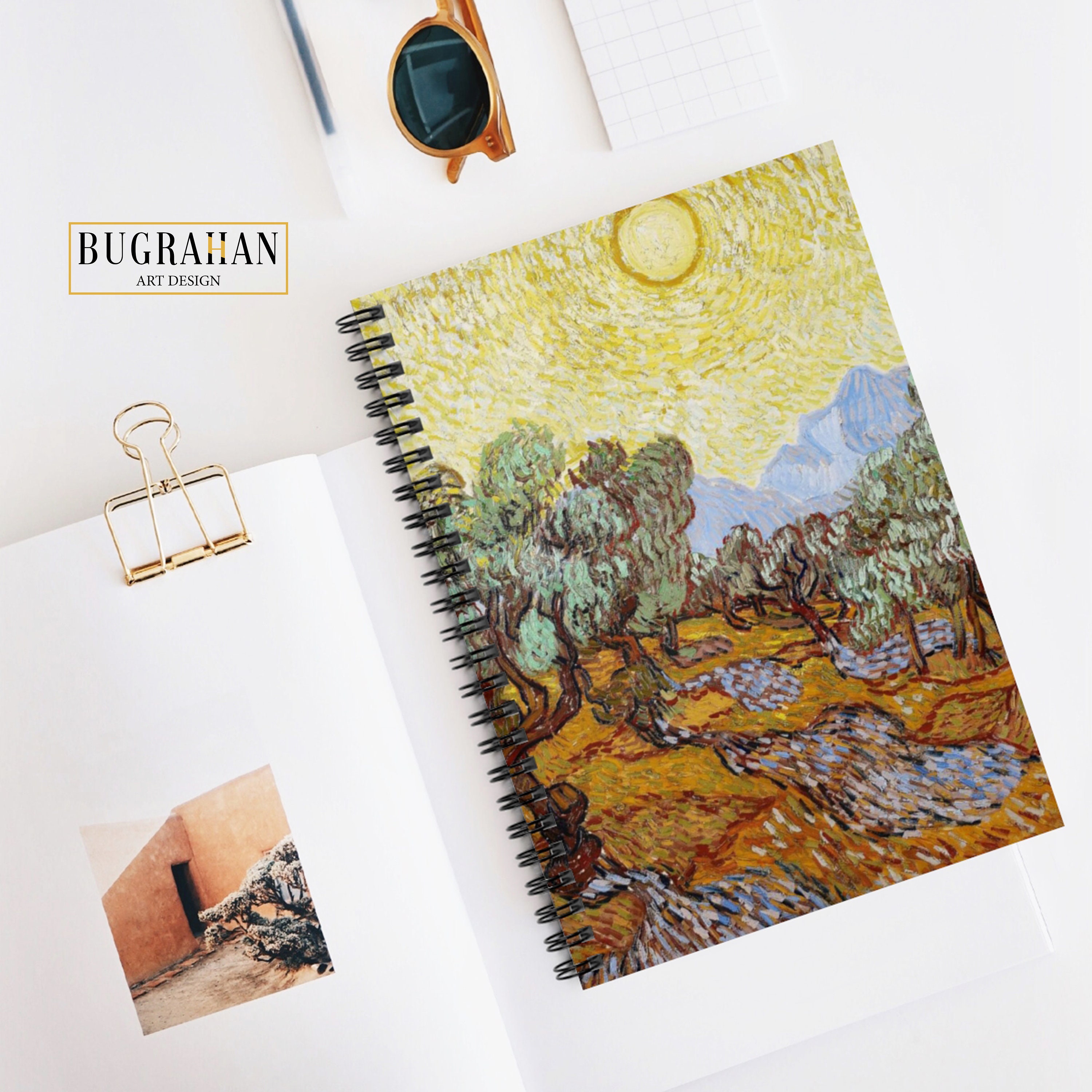 Van Gogh Notebook, Olive Trees Van Gogh, Spiral Notebook, Art Notebook ...