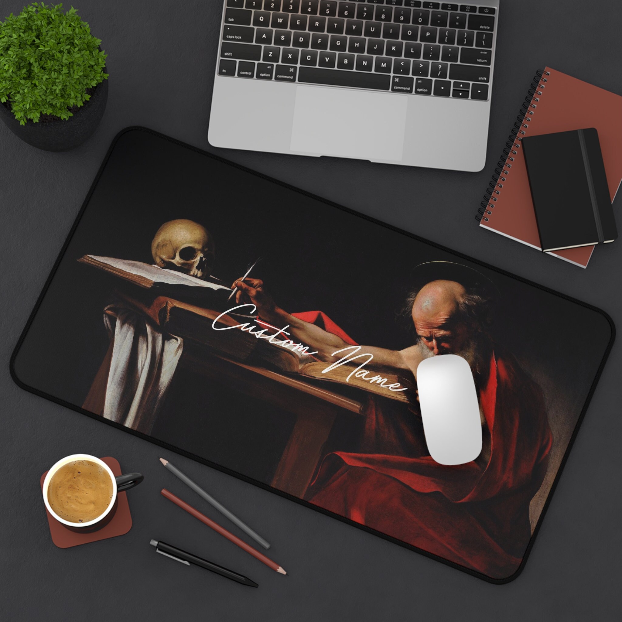 Personalized Desk Mat, Gothic Custom Gift, Custom Name Desk Mat ...