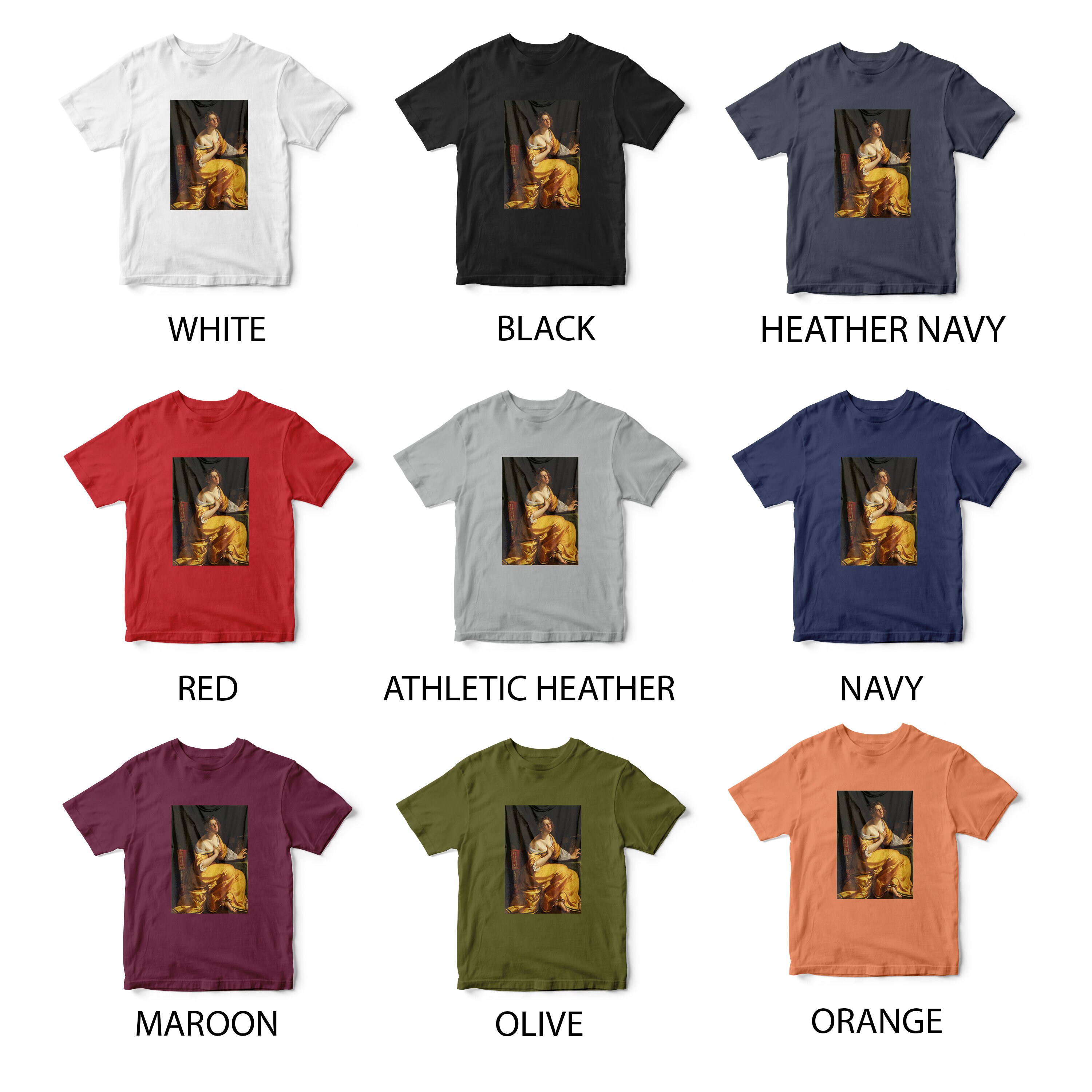 Baroque Tee Artemisia Gentileschi T-shirt Dark Academia Tshirt Gothic ...