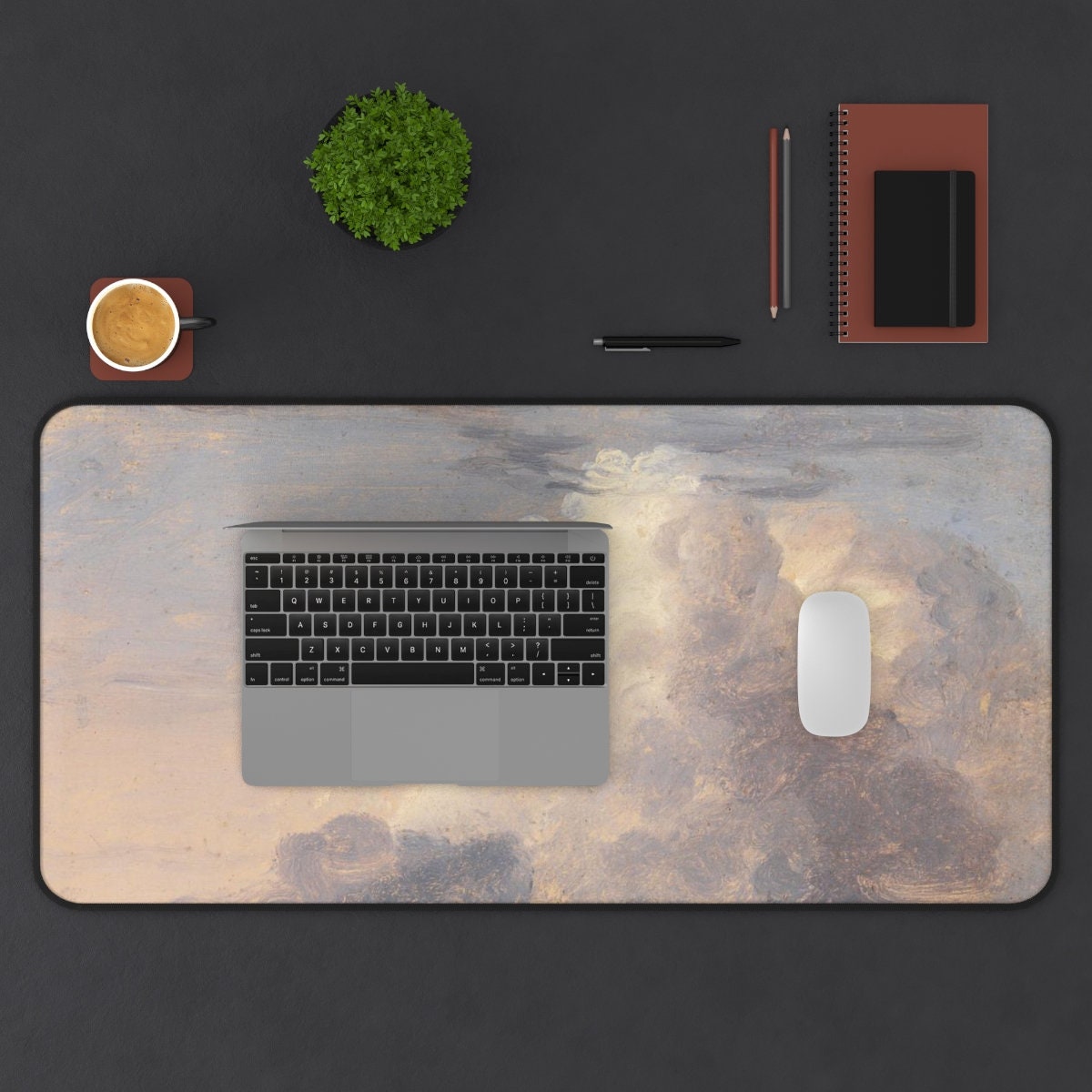 Cloudy Sky Mousepad, Cloud Desk Mat, Cloud Decor, Art Desk Mat, Light ...