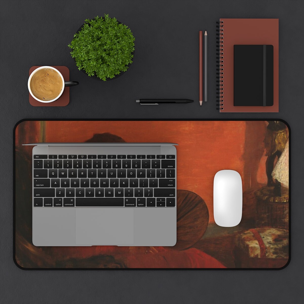 Edgar Degas Desk Mat, Red Desk Mat, Aesthetic Desk Mat, Painting ...