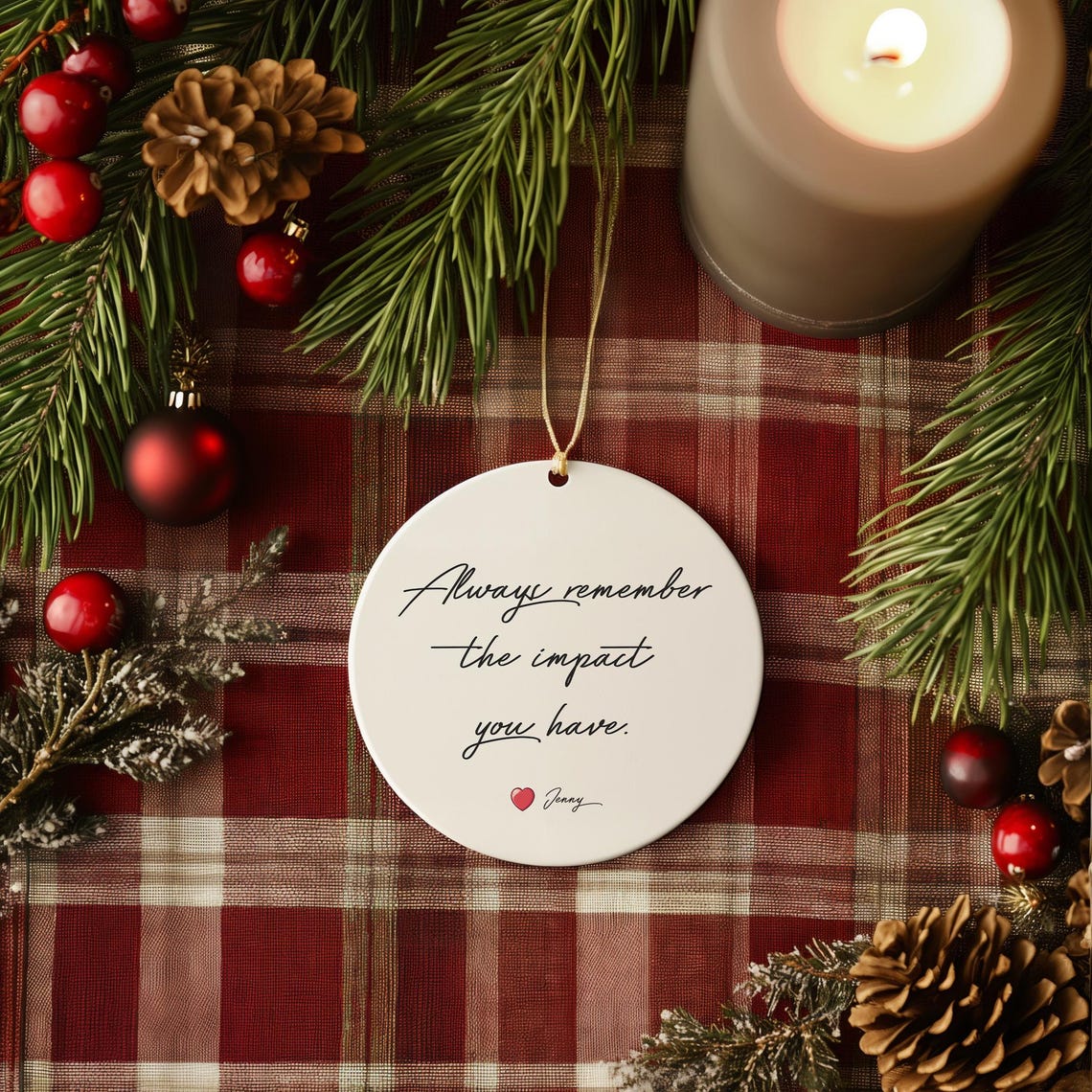 Thank You Christmas Ornament - Appreciation Gift 2024 - Personalized ...