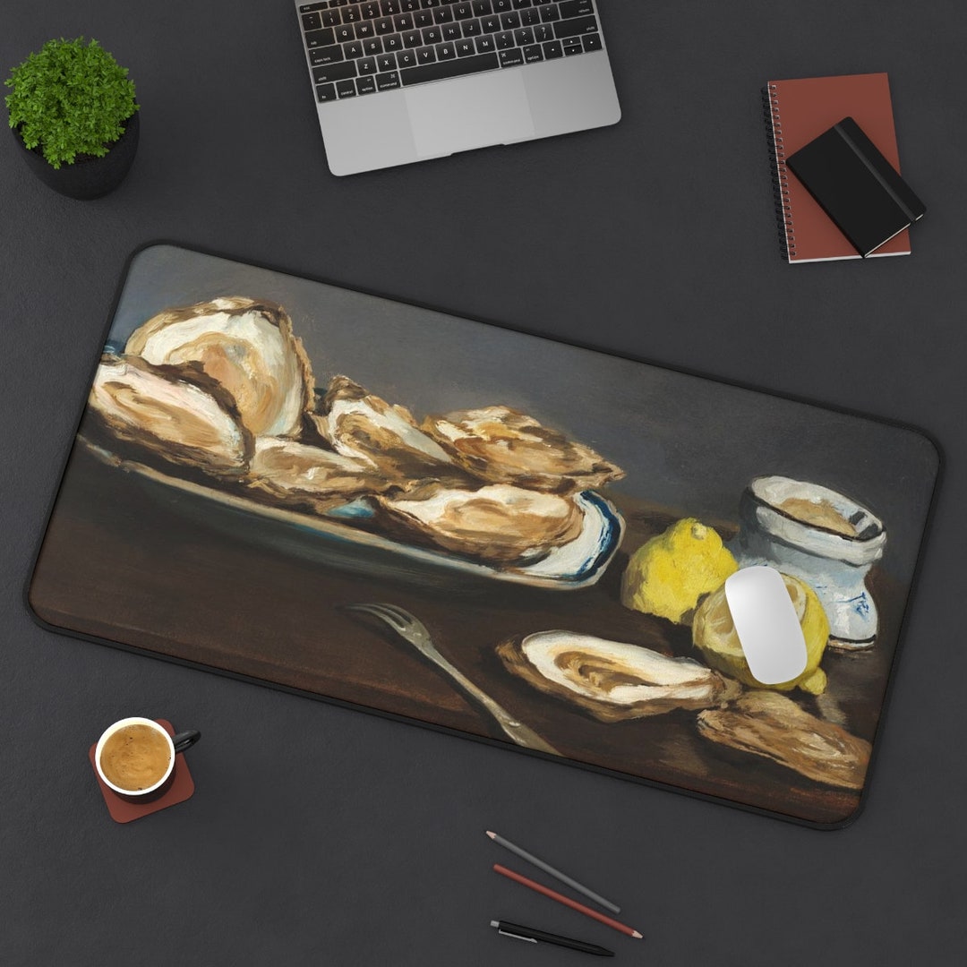 Still Life Desk Mat, Lemon Desk Mat, Boho Desk Mat, Large Desk Pad ...