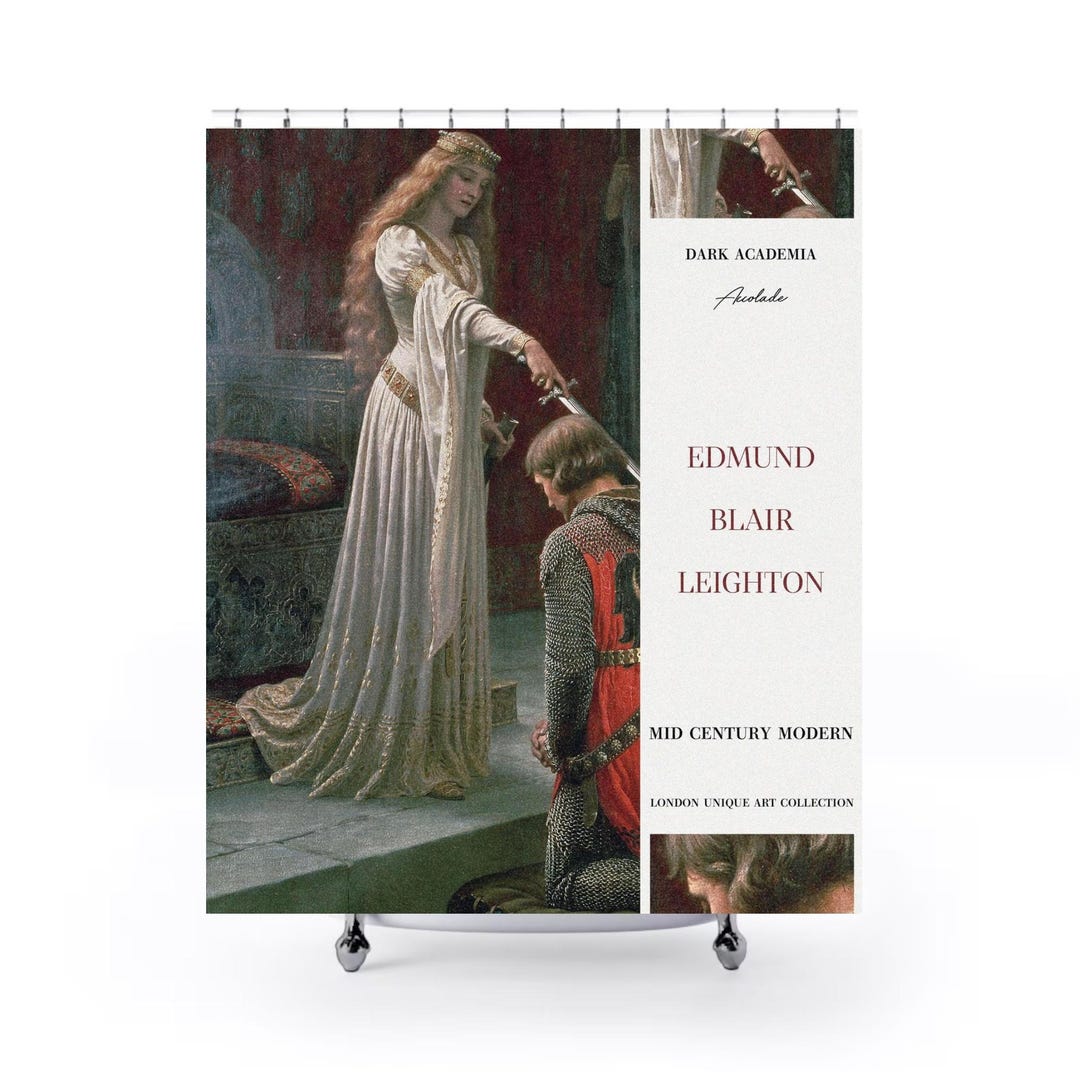 The Accolade Shower Curtain | Medieval Bathroom | Knight and Lady Decor ...
