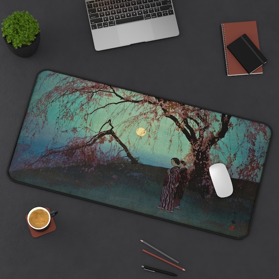 Japanese Desk Mat Hiroshi Yoshida Art Extra Large Desk Pad - Etsy