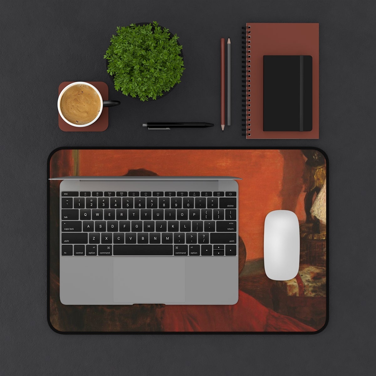 Edgar Degas Desk Mat, Red Desk Mat, Aesthetic Desk Mat, Painting ...