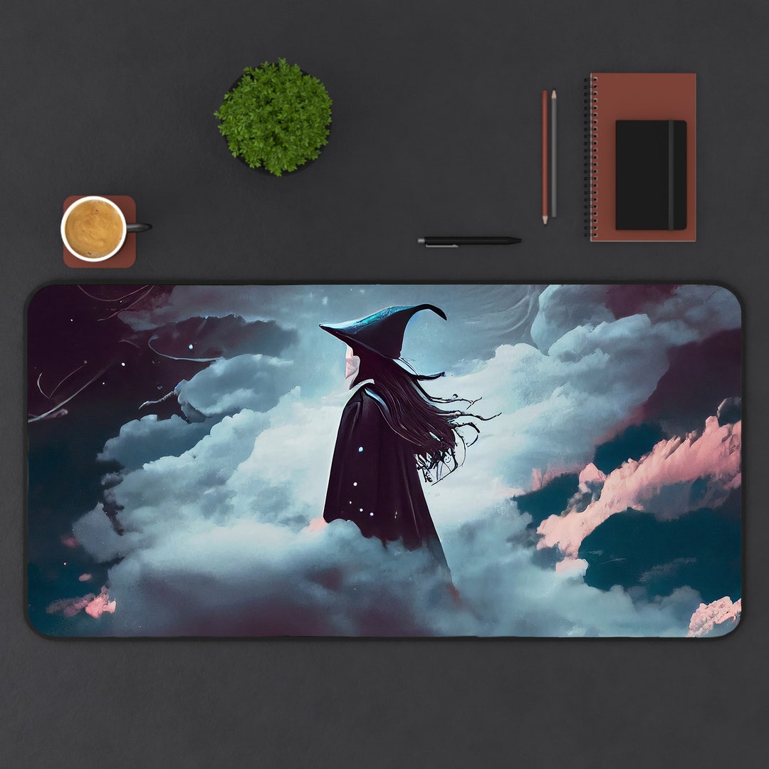 Witch Desk Mat | Landscape Desk Mat | Cloud Desk Mat | Mouse Pad XXL ...