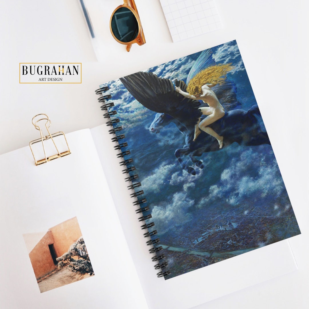 Angel Notebook, Edward Robert Hughes Art, Blue Notebook, Vintage ...