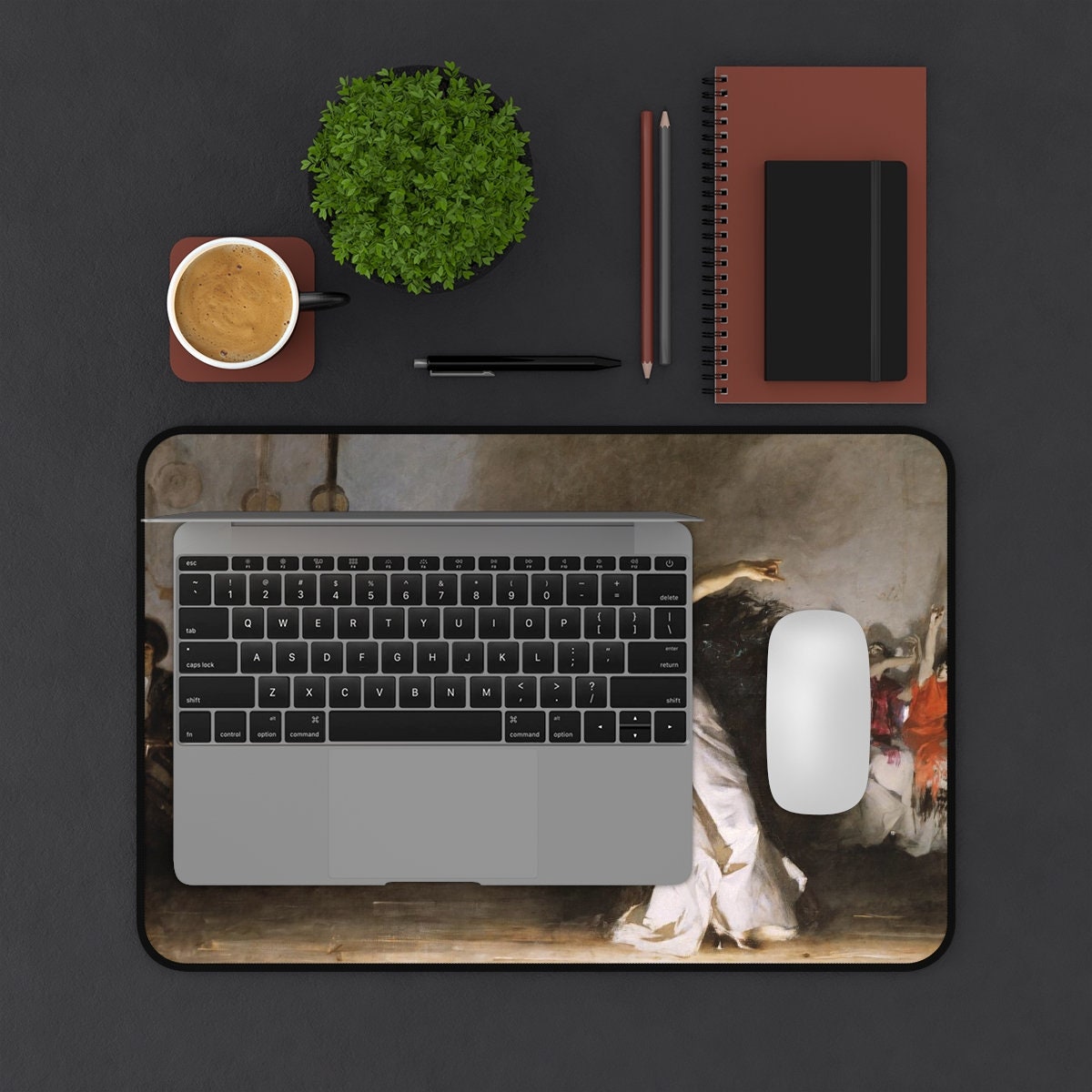 Aesthetic Desk Mat, John Singer Sargent Art, Dance Desk Mat, Dark ...