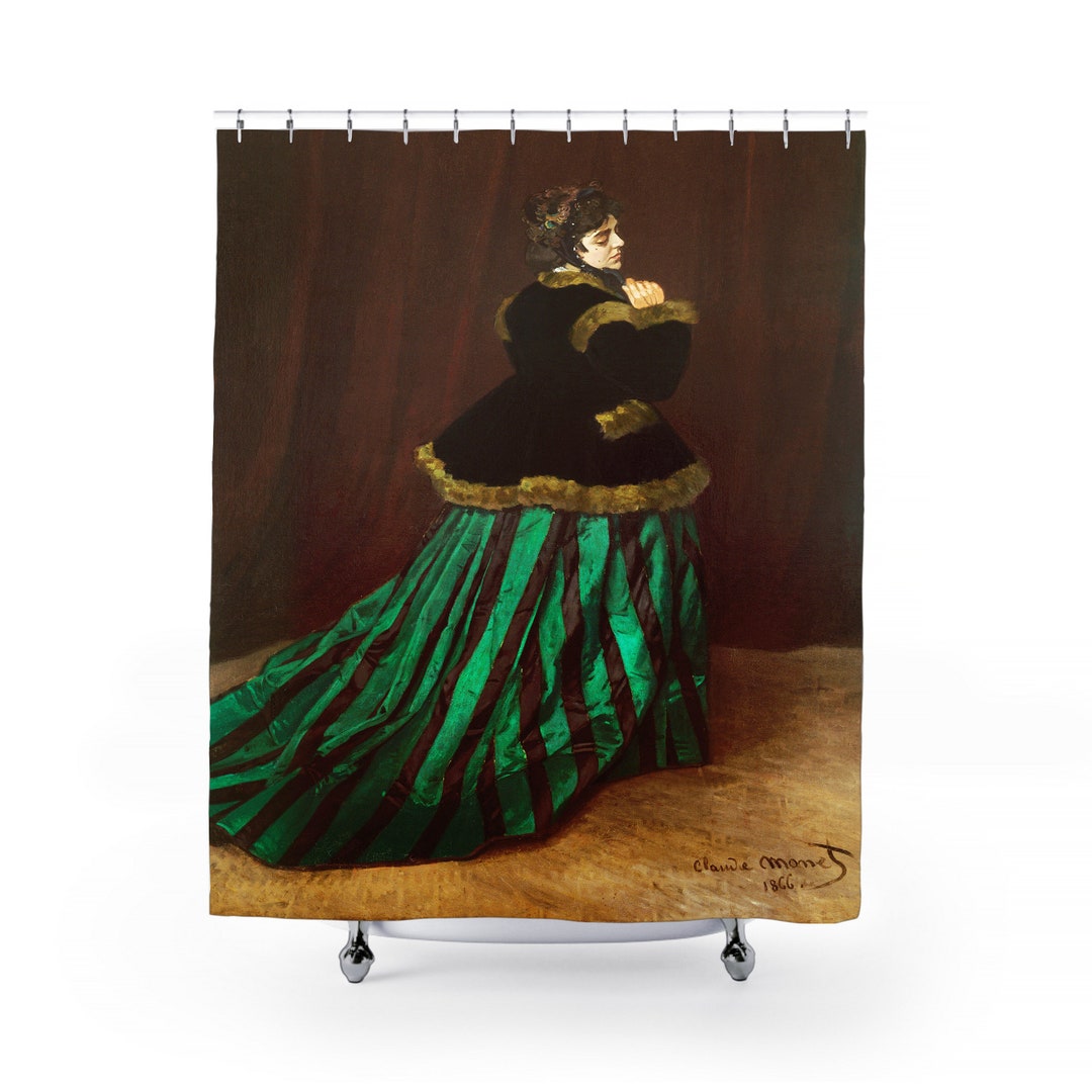 Fine Art Shower Curtain |claude Monet - Camille the Woman in the Green ...