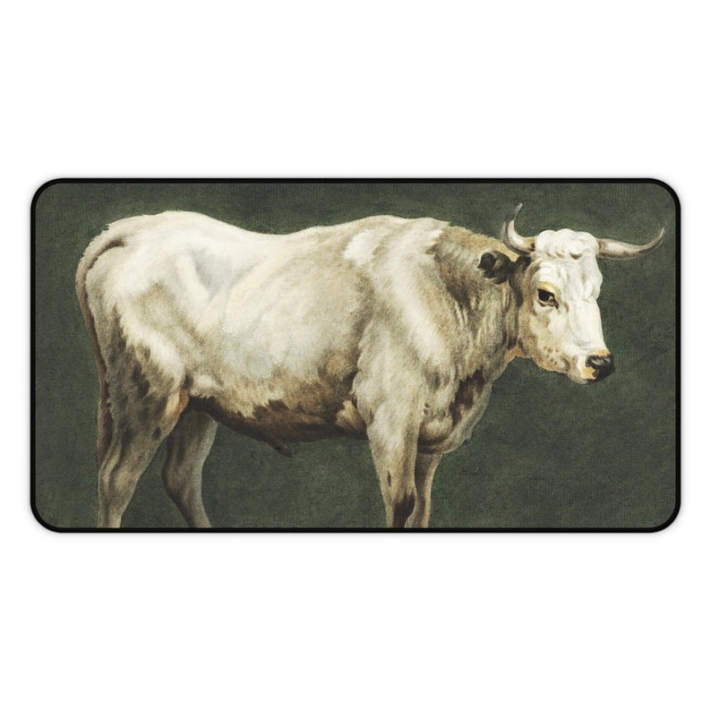 Bull Desk Mat Cow Desk Mat Extra Large Desk Pad Extended - Etsy
