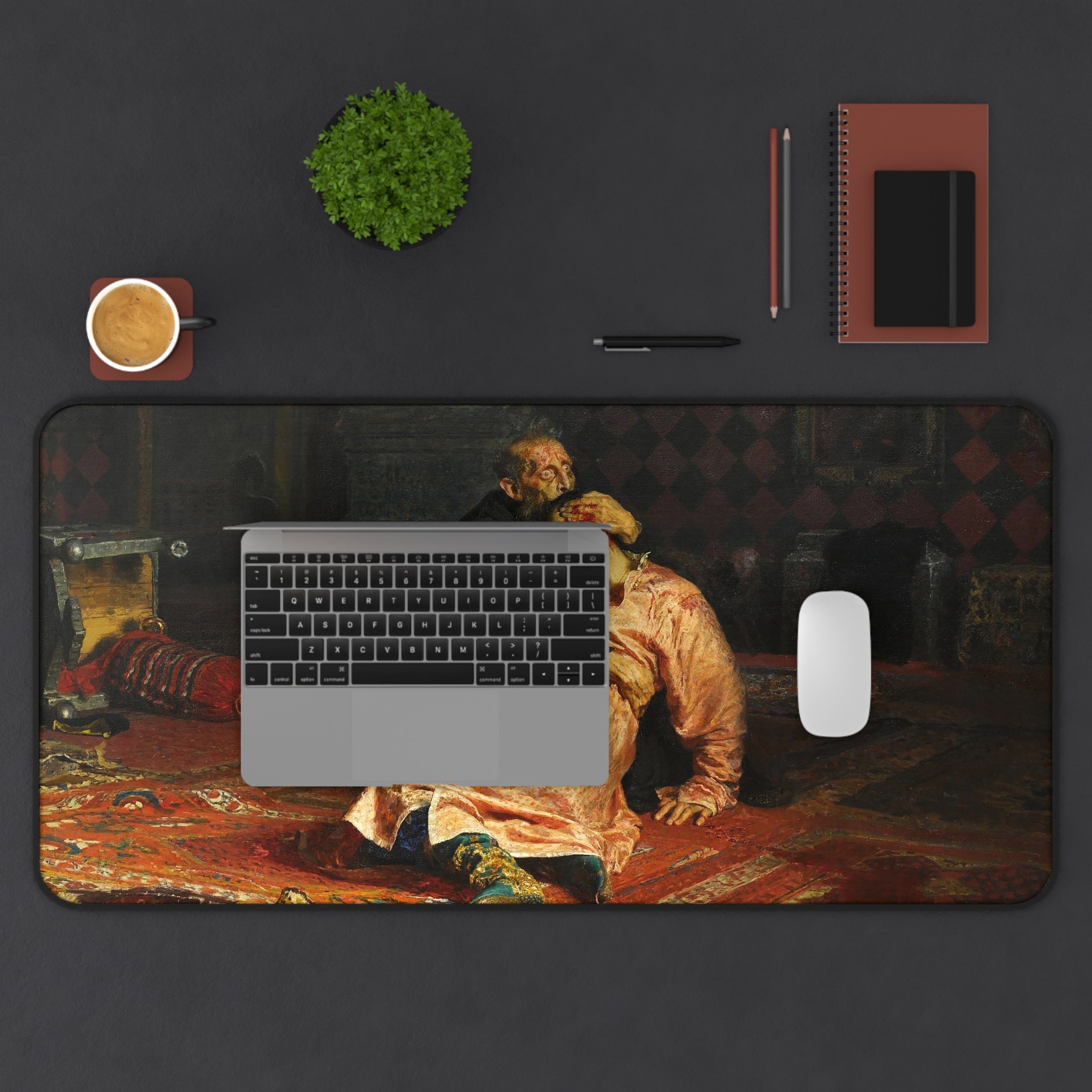 Gothic Desk Mat, Ilya Repin Art, Extra Large Desk Pad, Extended ...