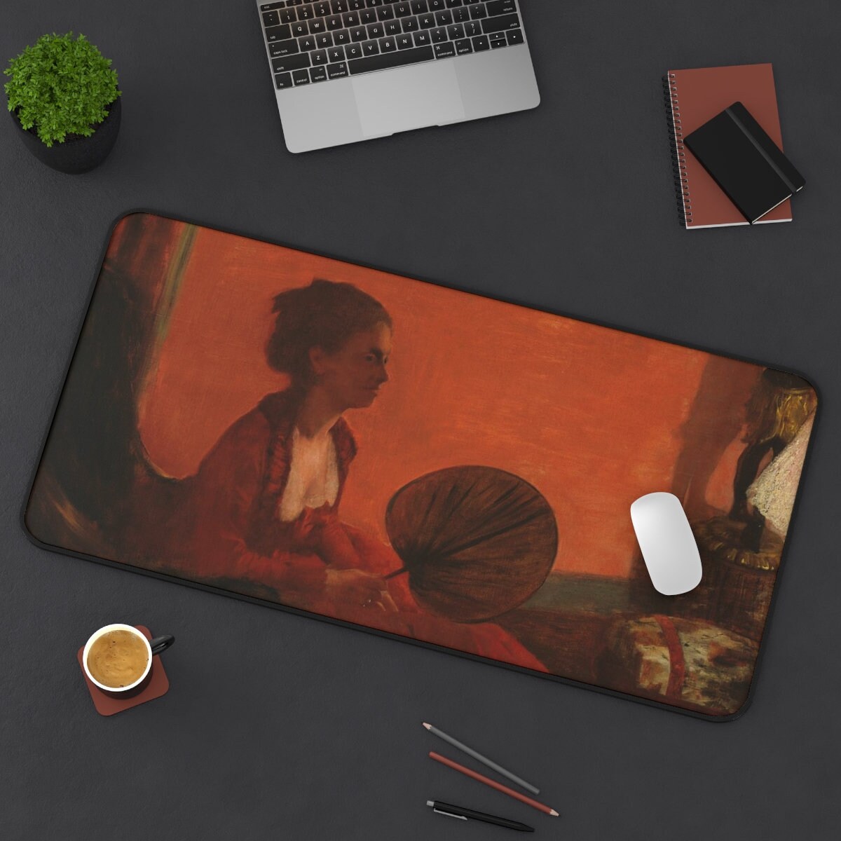 Edgar Degas Desk Mat, Red Desk Mat, Aesthetic Desk Mat, Painting ...