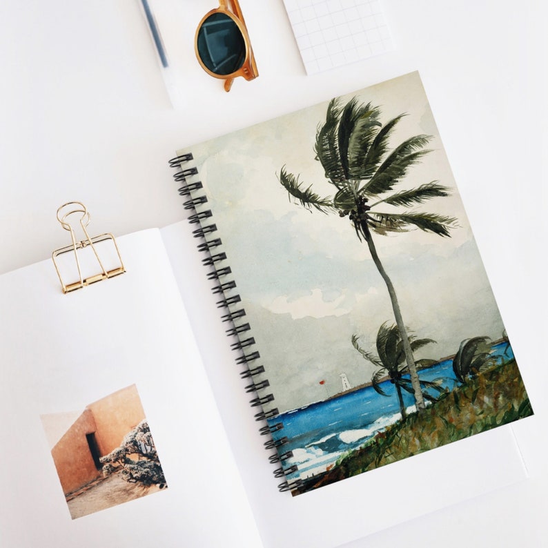Tropical Notebook, Winslow Homer Art, Palm Tree Notebook, Fine Art ...