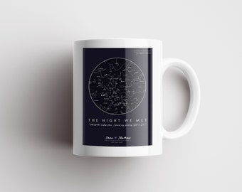 Custom Star Map by Date Mug, Custom Star Map Mug, Anniversary Gift ...