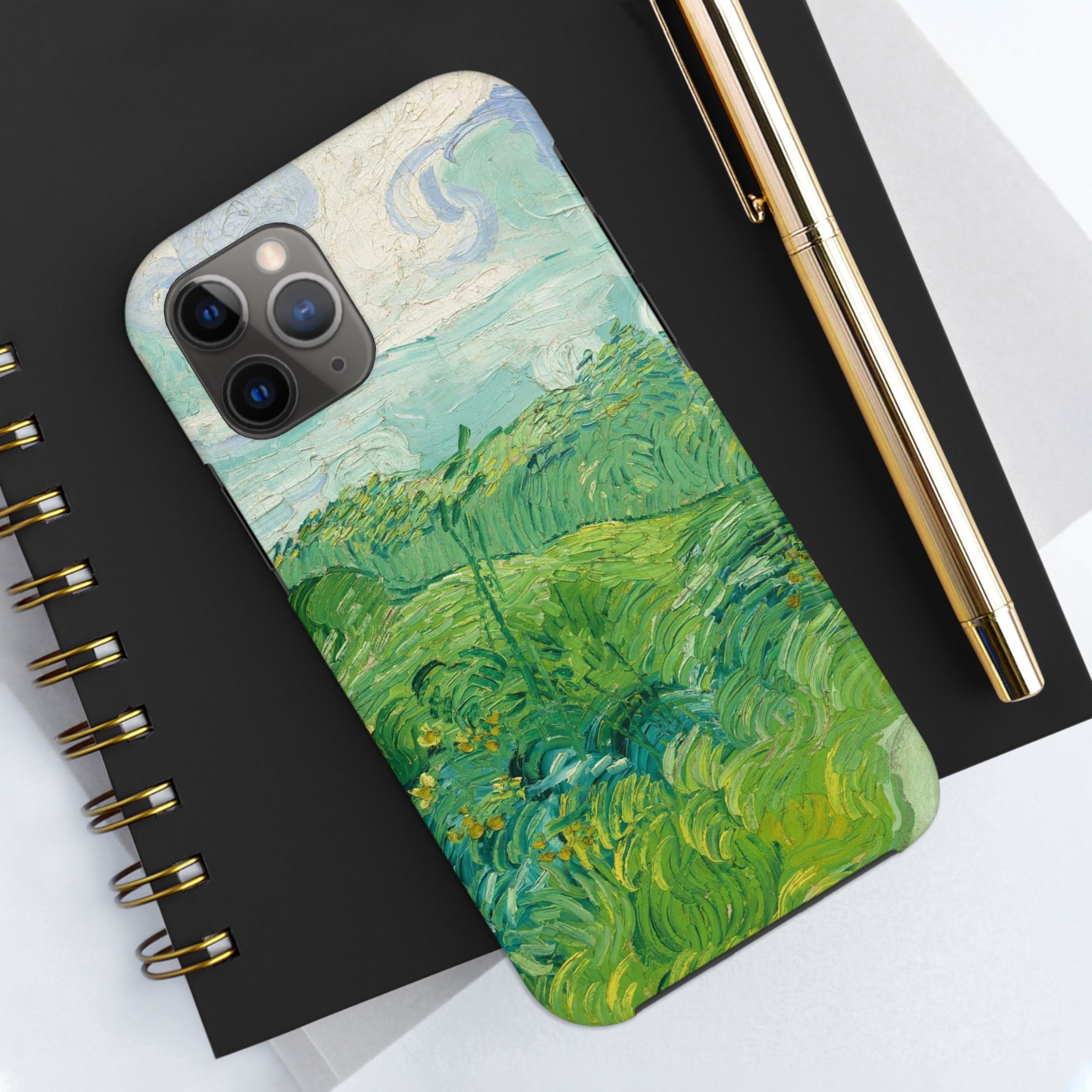 Van Gogh iPhone Case, Green Wheat Fields, Scenery Phone Case, iPhone 14 ...