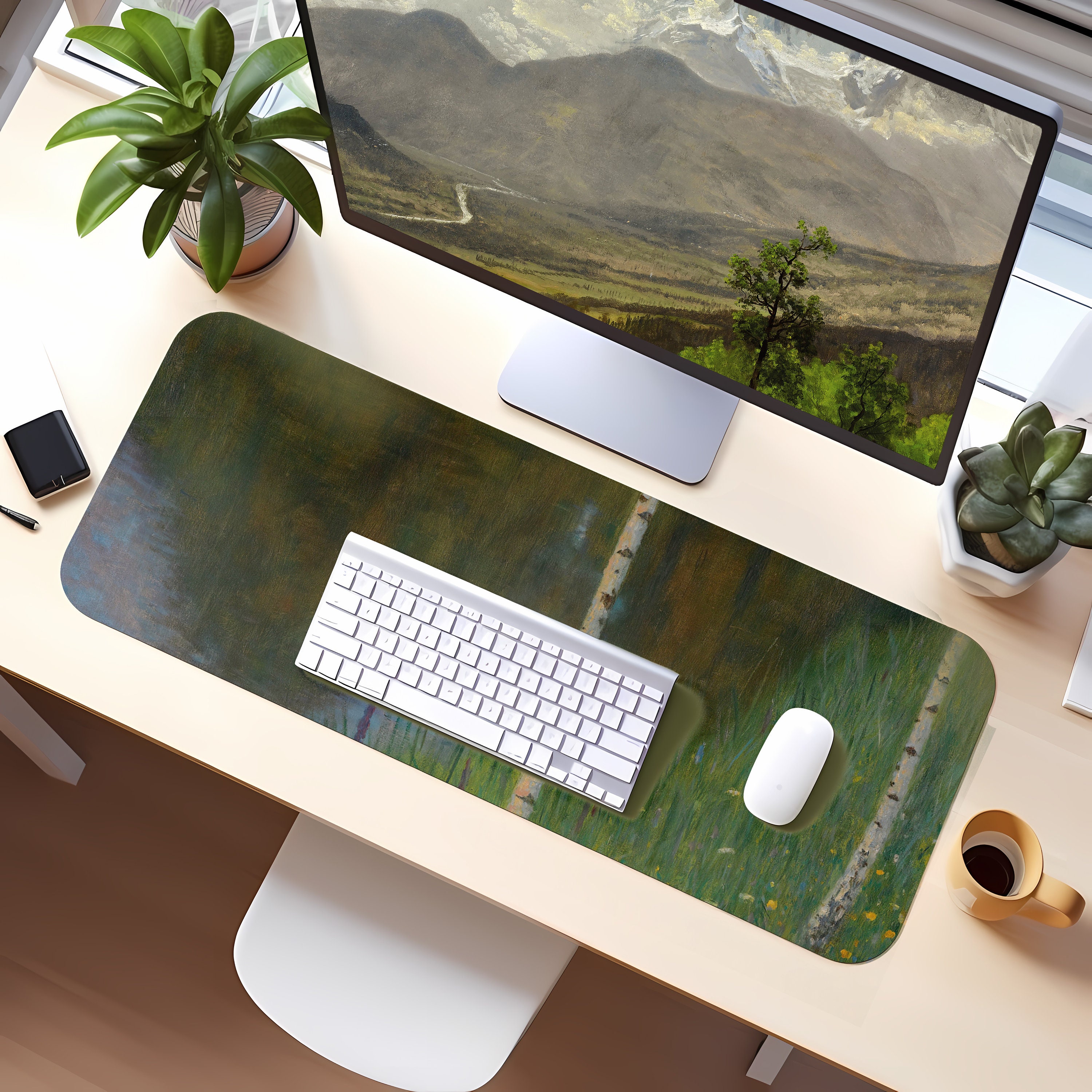 Gustav Klimt Nature Desk Mat Plant Desk Mat Office Decor - Etsy