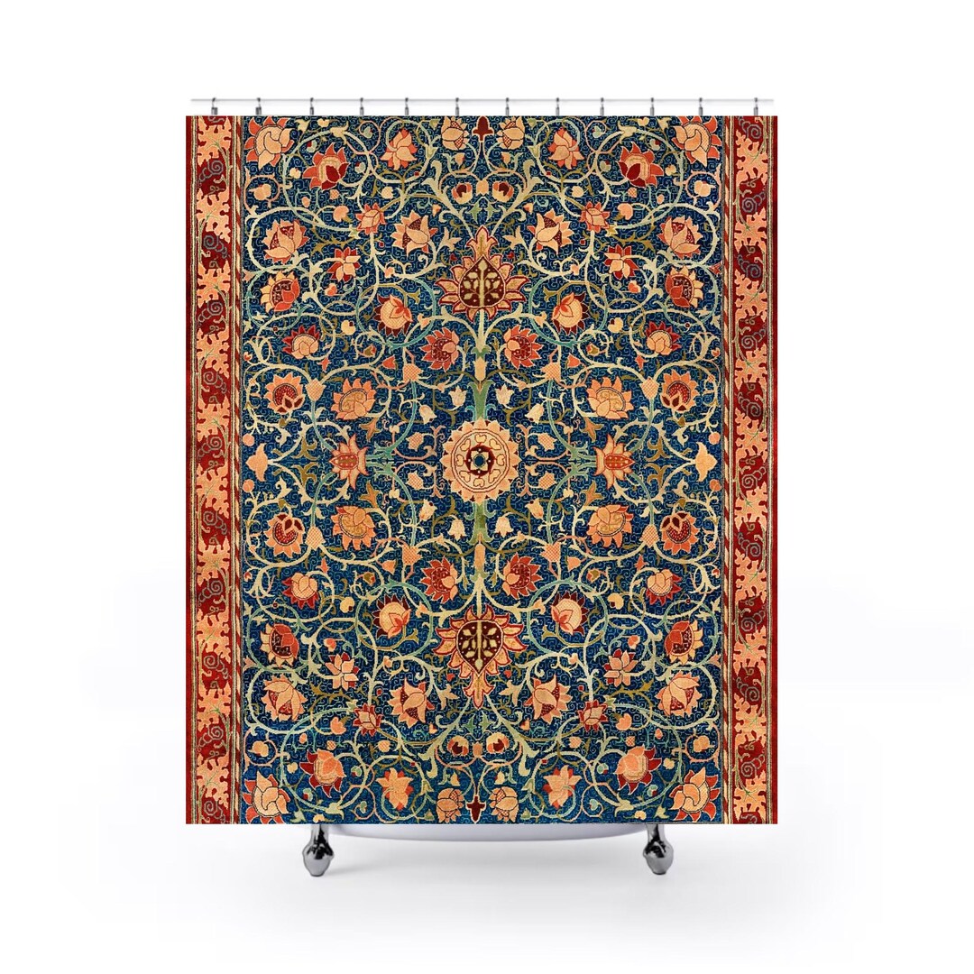 William Morris Hammersmith Carpet Shower Curtain | Art Nouveau Bathroom ...