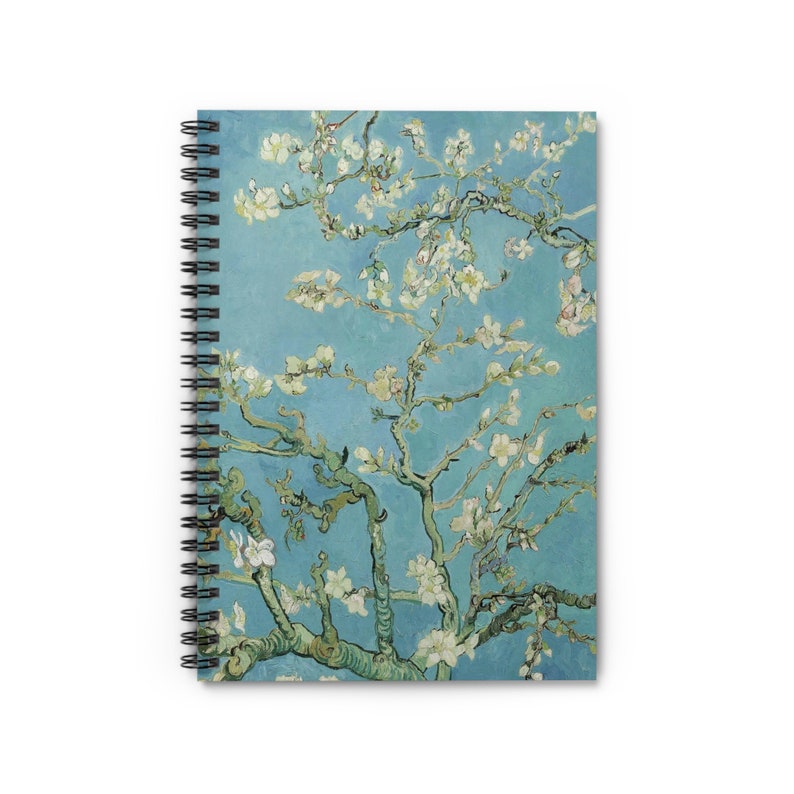 Van Gogh Notebook Floral Notebook Blossoming Almond Tree - Etsy