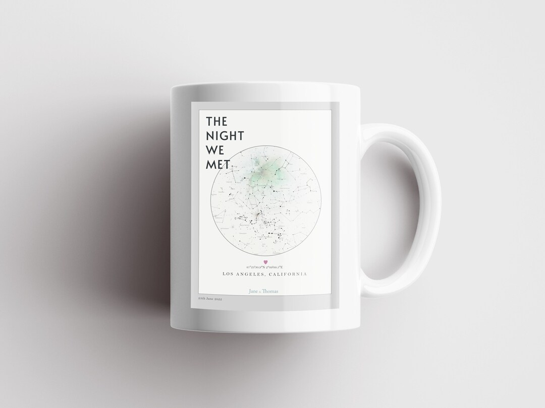 The Night We Met | Custom Star Map | Where We Met Map | Wedding Gift ...