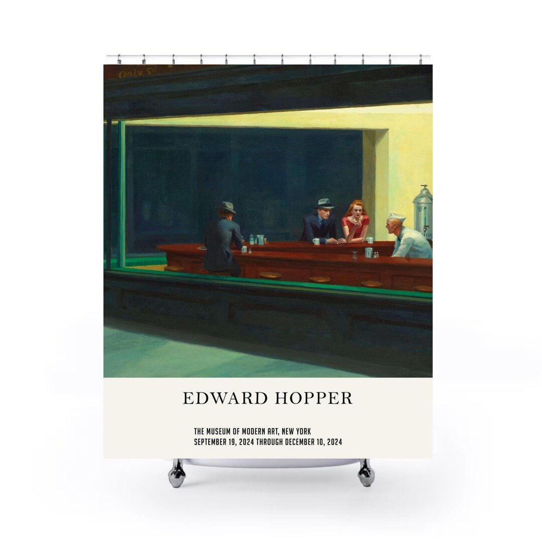 Edward Hopper Nighthawks Shower Curtain | Famous Art | Retro Bathroom ...