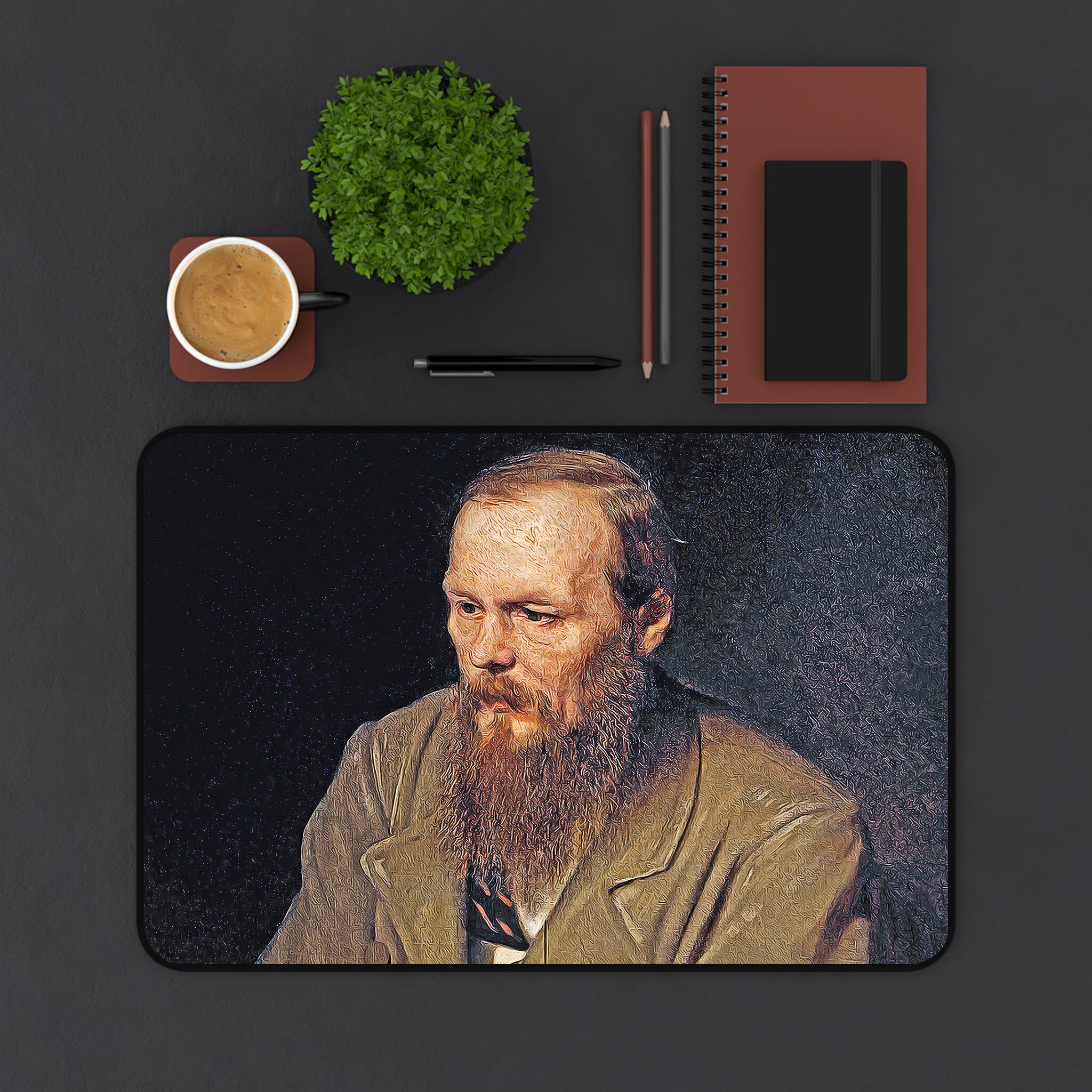 Dostoevsky Desk Mat Quote Desk Mat Author Desk Mat Mouse Pad XXL ...