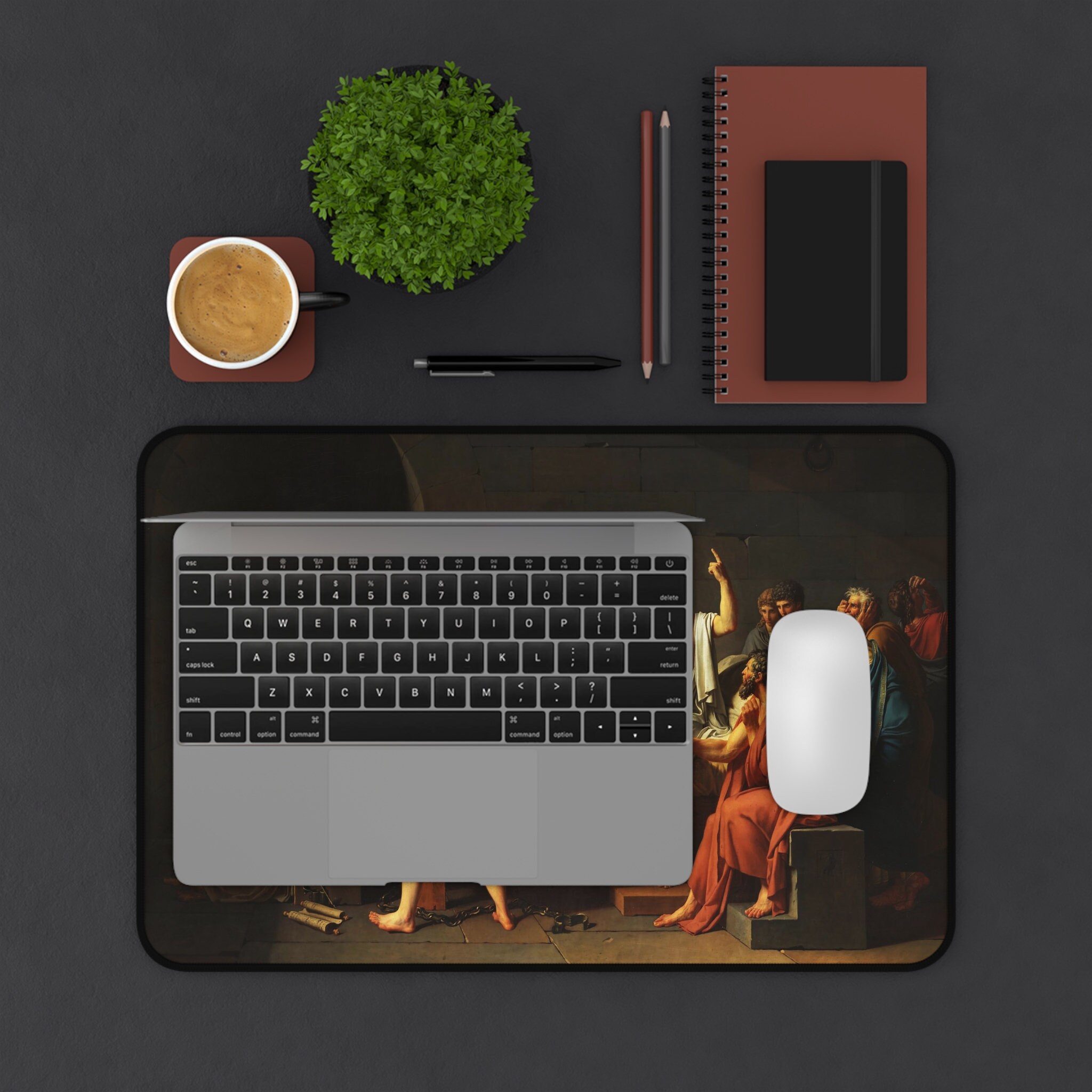 Art Desk Mat, Jacques Louis David, Socrates Art, Extra Large Desk Pad ...