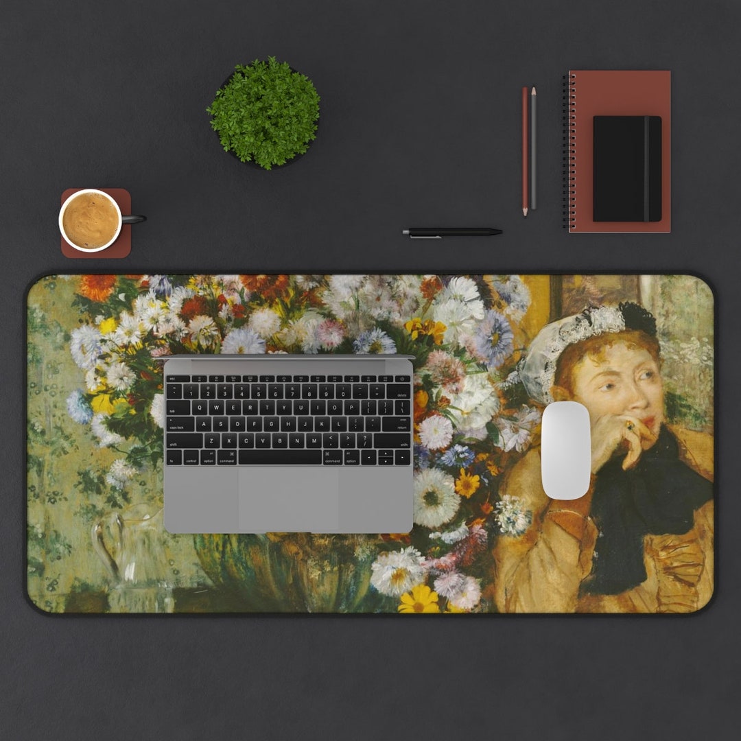Edgar Degas Desk Mat, Flowers Desk Mat, Painting Mousepad, Edgar Degas ...