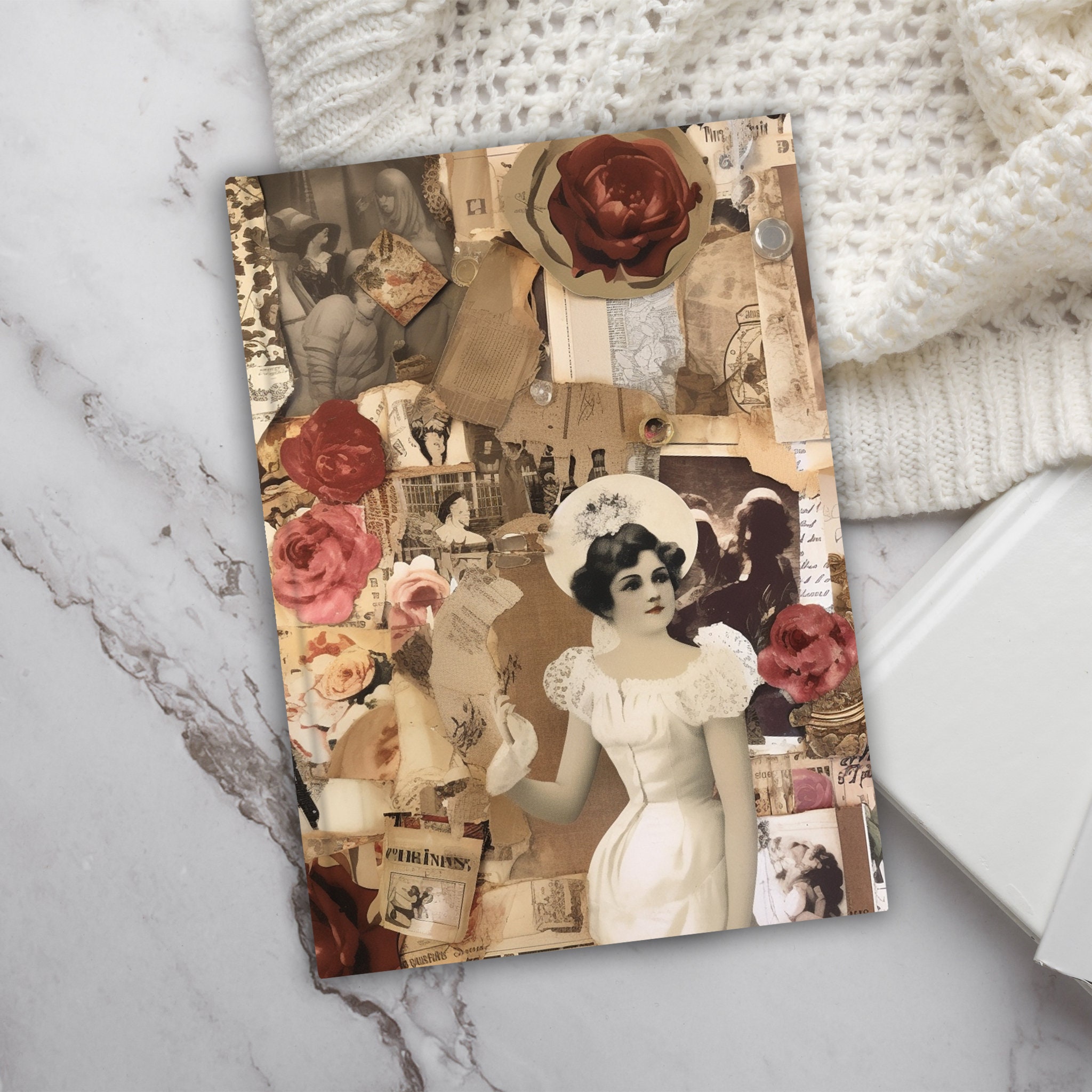 Vintage Collage Notebook Aesthetic Notebook 2YK Notebook Spiral ...