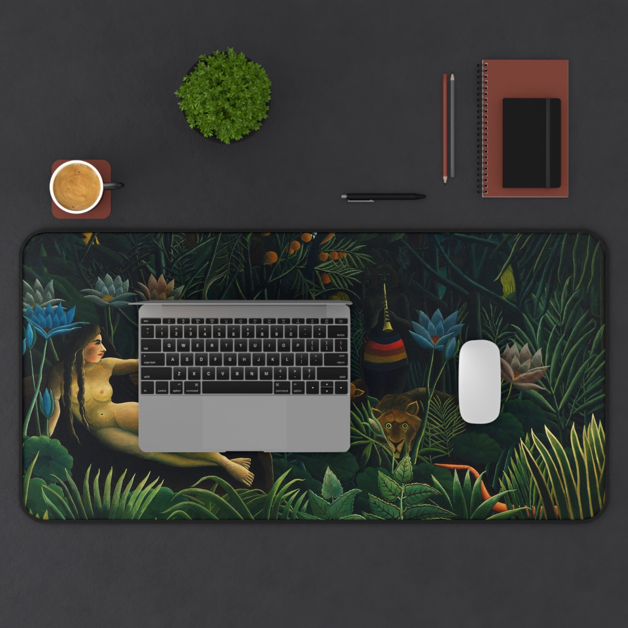 Botanical Desk Mat Henri Rousseau Art Extra Large Desk Pad - Etsy UK