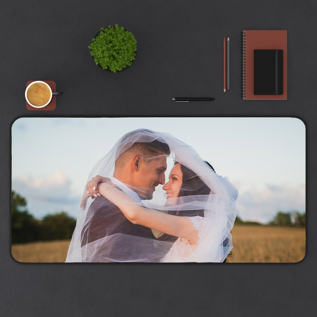 Custom Desk Mat | Wedding Desk Mat | Personalized Desk Mat | Photo to ...