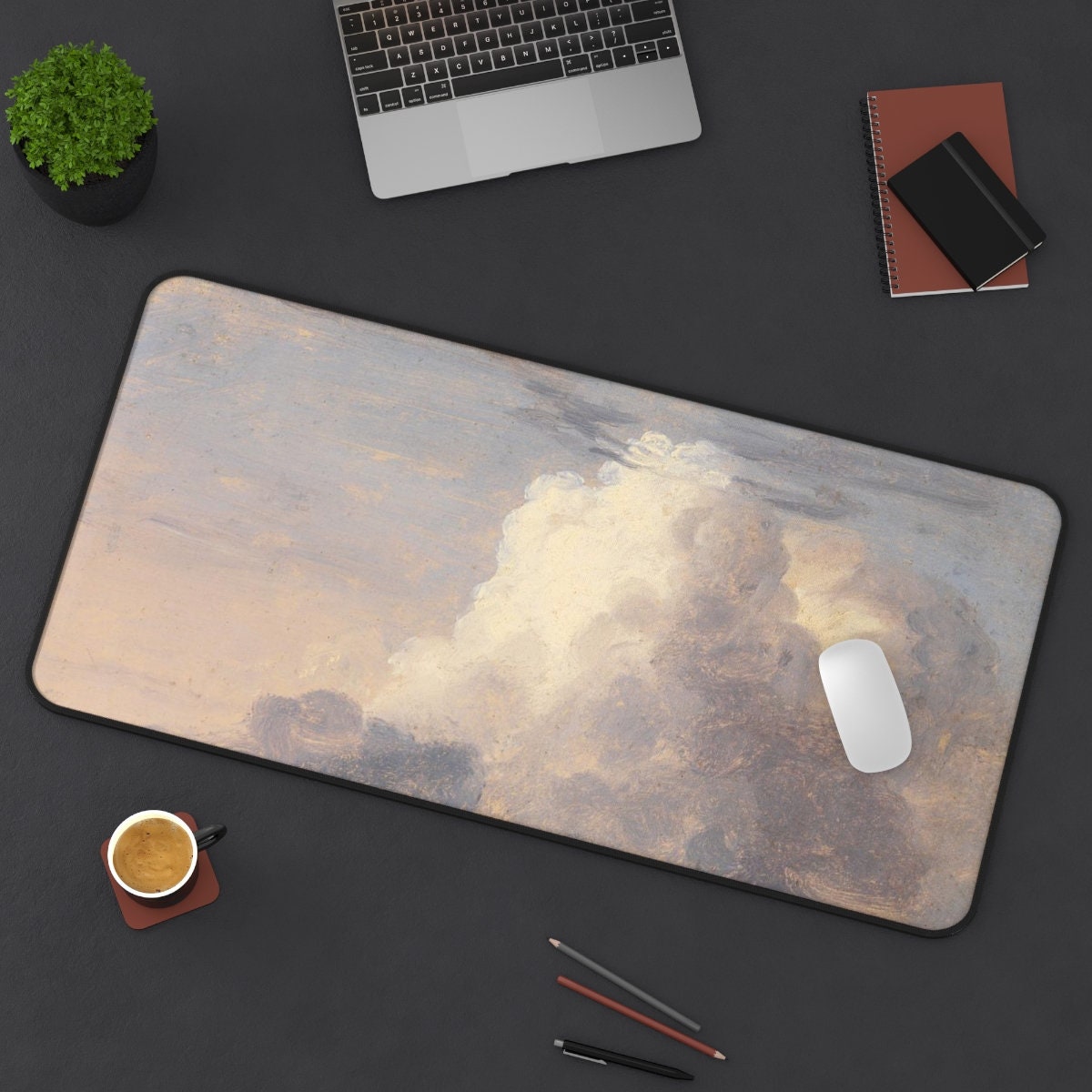 Cloudy Sky Mousepad, Cloud Desk Mat, Cloud Decor, Art Desk Mat, Light ...