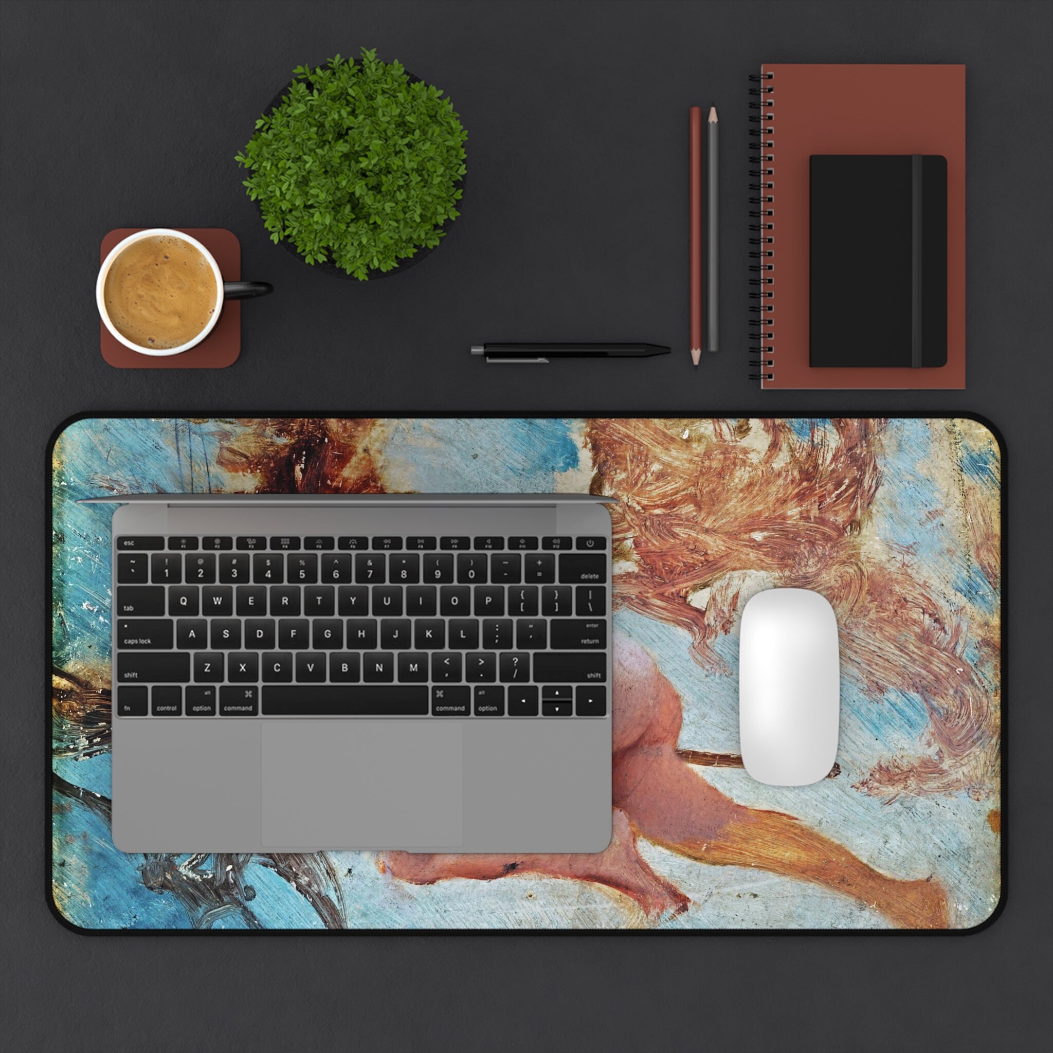 Witch Desk Mat, Witch Art, Extra Large Desk Pad, Extended Mousepad ...