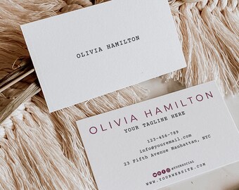 Business Card Template, Instant Download, Printable Business Card ...