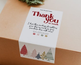 Editable Autumn Box Label Template Seasonal Shipping Label - Etsy