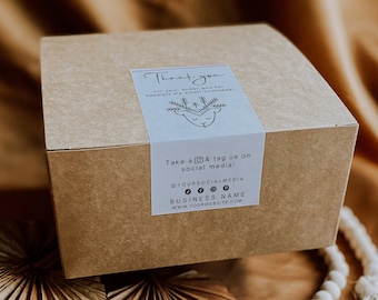 Editable Christmas Box Label Template Winter Shipping Label - Etsy