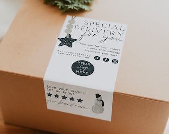 Editable Autumn Box Label Template Seasonal Shipping Label - Etsy