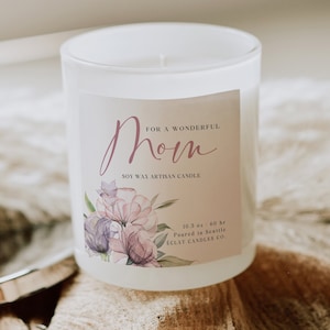 Editable Mothers Day Candle Label, Customizable Canva Template, DIY ...