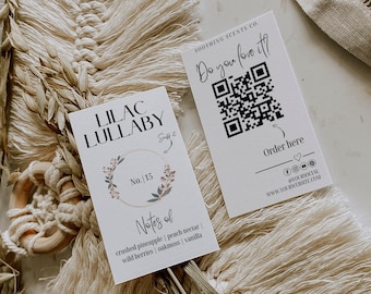 Candle Scent Card Template, Scent Tester Card, Editable Wax Melt ...