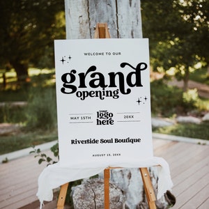 Modern Grand Opening Welcome Sign Template, DIY Printable Corporate ...
