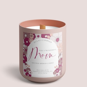 Editable Mother's Day Candle Label, Customizable Canva Template, DIY ...