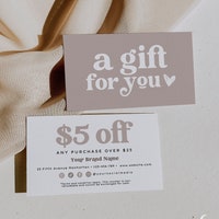 Minimalist Coupon Card Template: Modern Small Business Loyalty ...