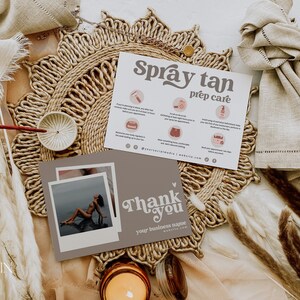 Editable Spray Tan Prep Card Template, DIY Artist Tanning Care Card ...