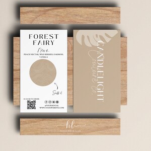 Candle Scent Card Template, Editable Business Tester Card, Wax Melt ...