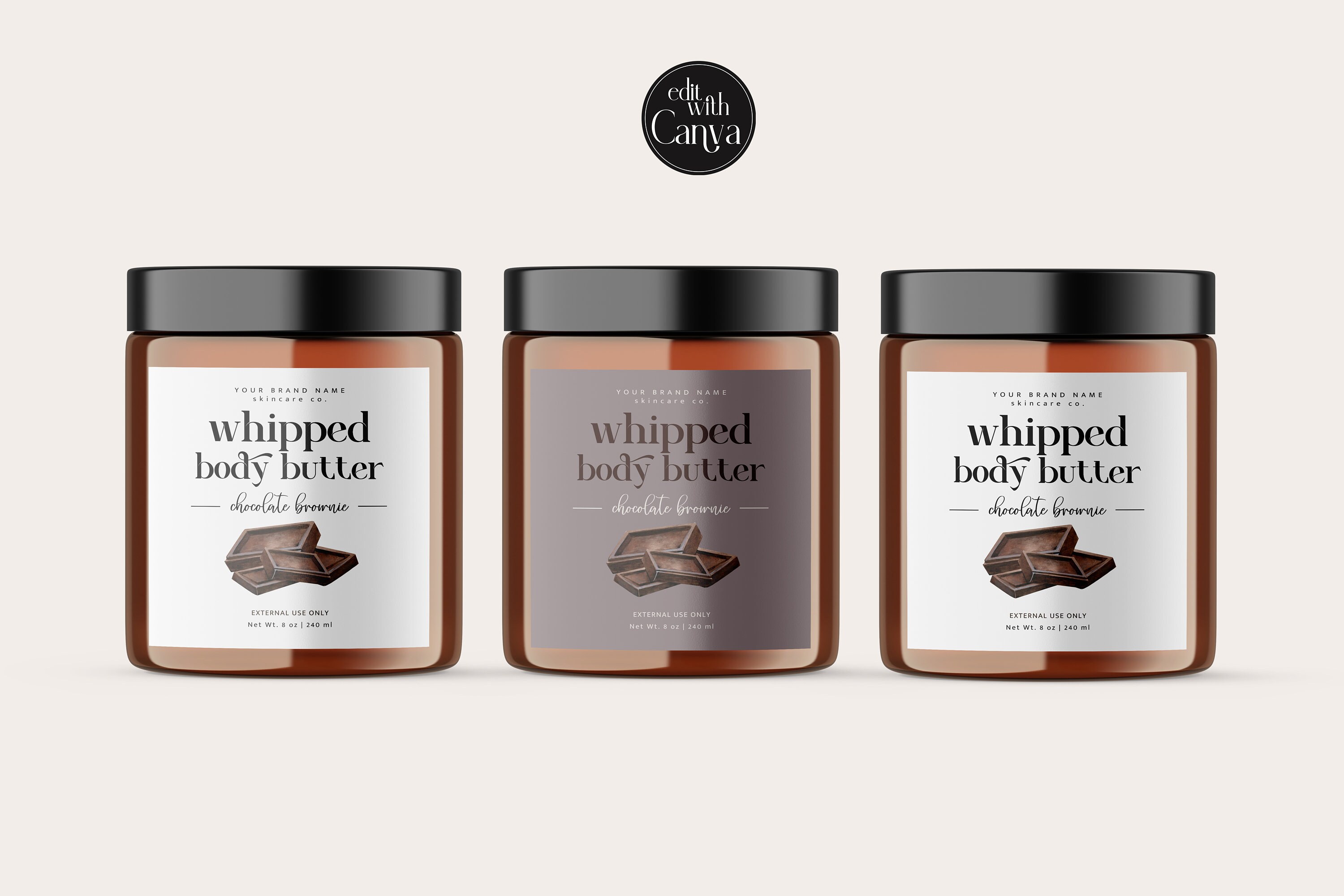 Editable Whipped Body Butter Label, DIY Body Butter Canva Template ...