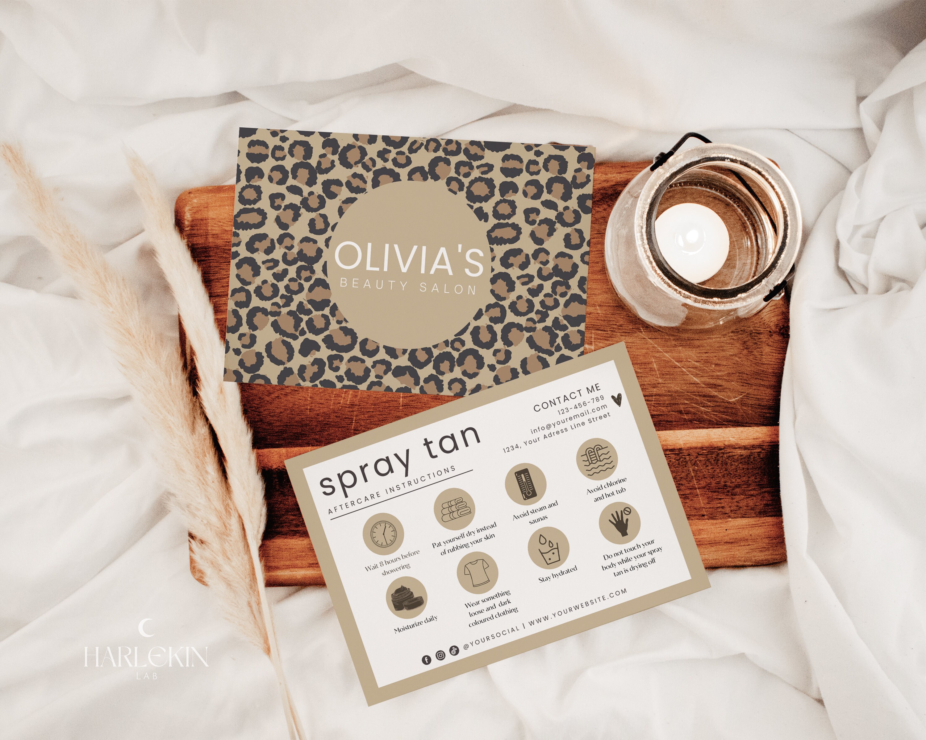 Editable Waxing Aftercare Card Template, DIY Hair Wax Care Card, Waxing ...
