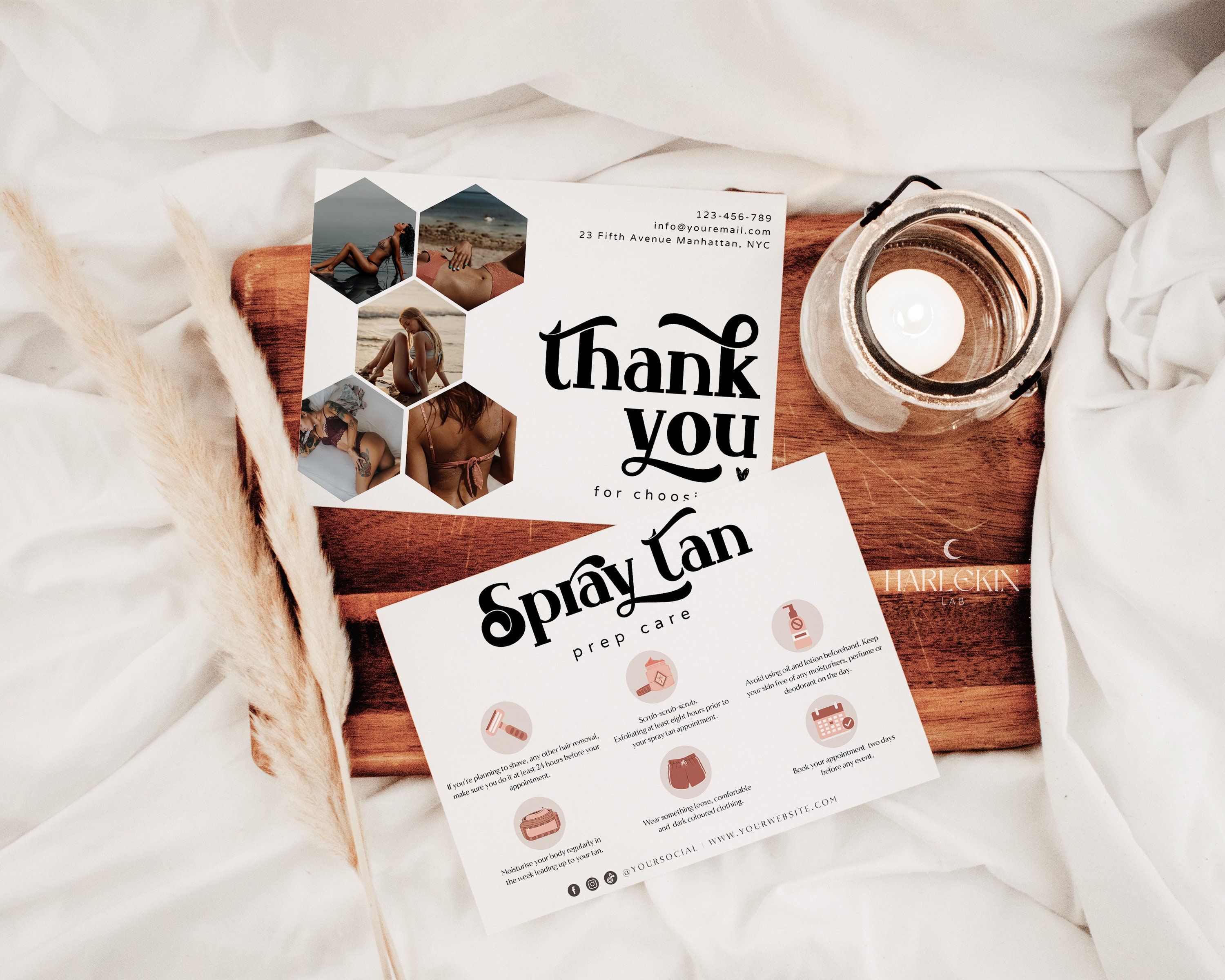 Editable Spray Tan Prep Card Template, DIY Artist Tanning Care Card ...