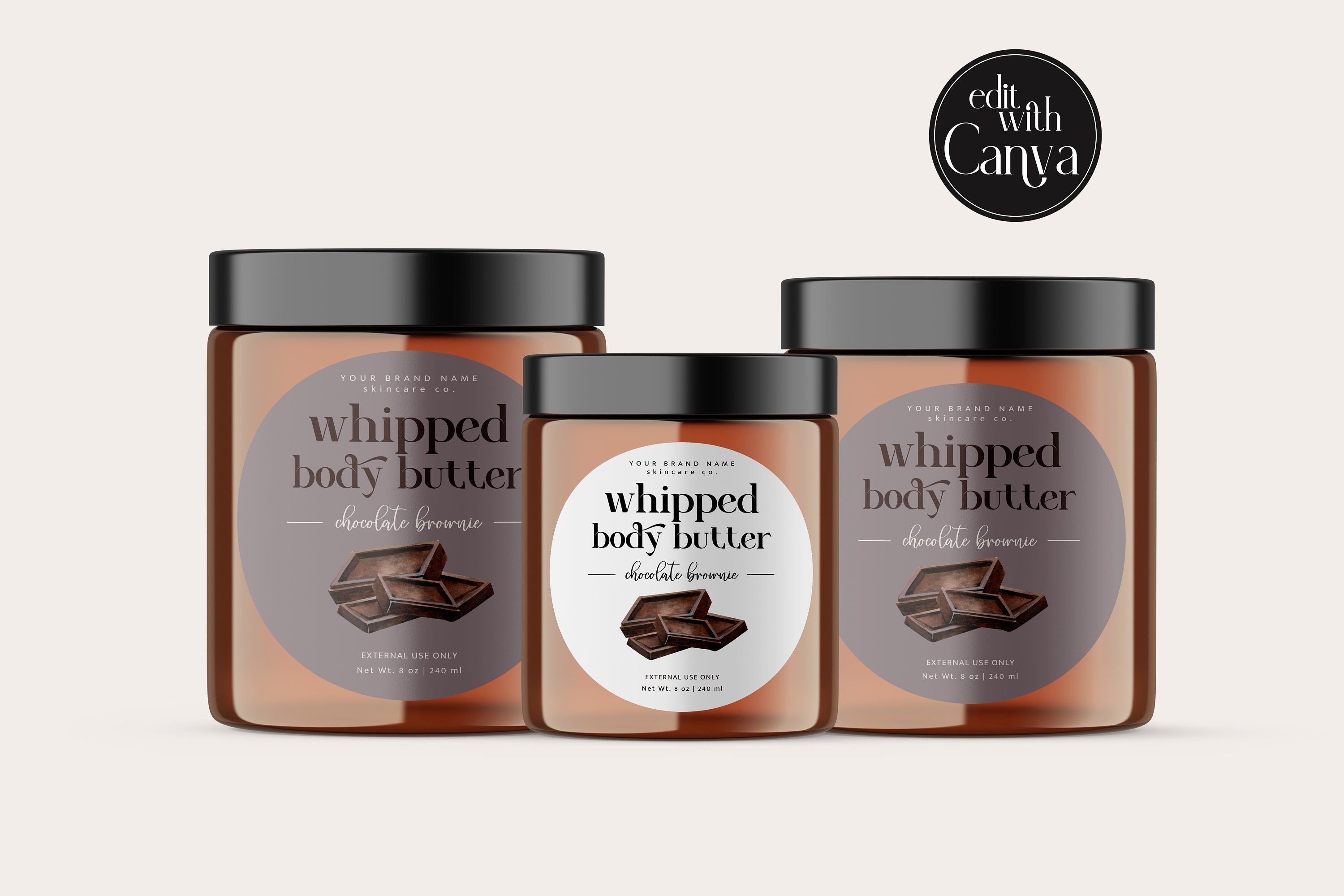 Editable Whipped Body Butter Label, DIY Body Butter Canva Template ...